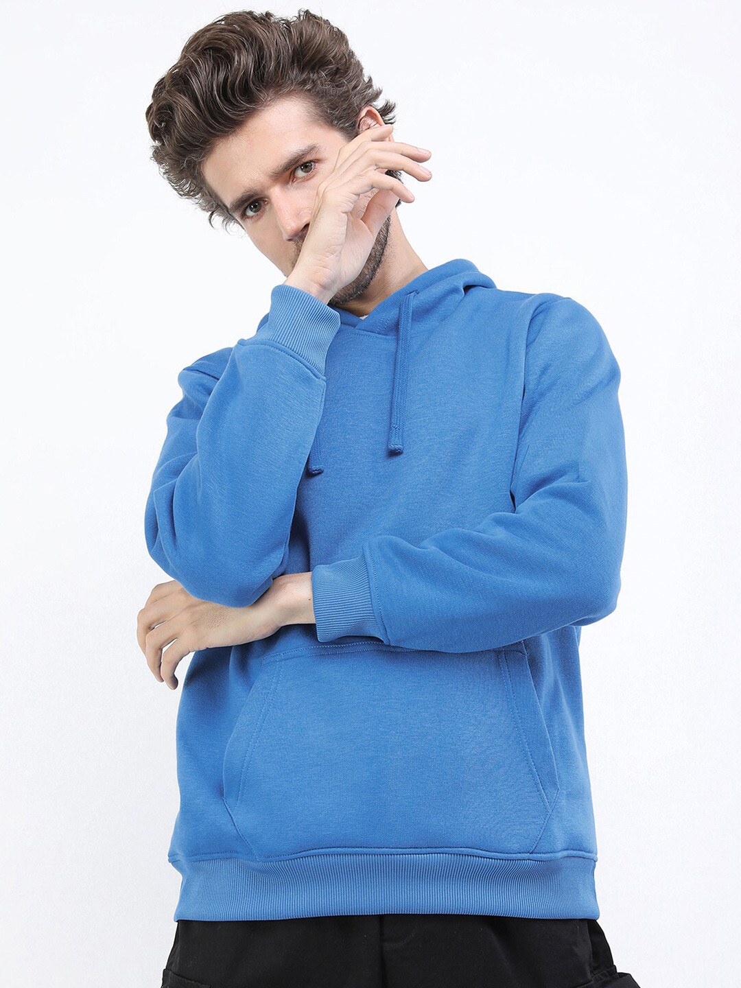 Buy HIGHLANDER Men Blue Hooded Sweatshirt - Sweatshirts for Men ...