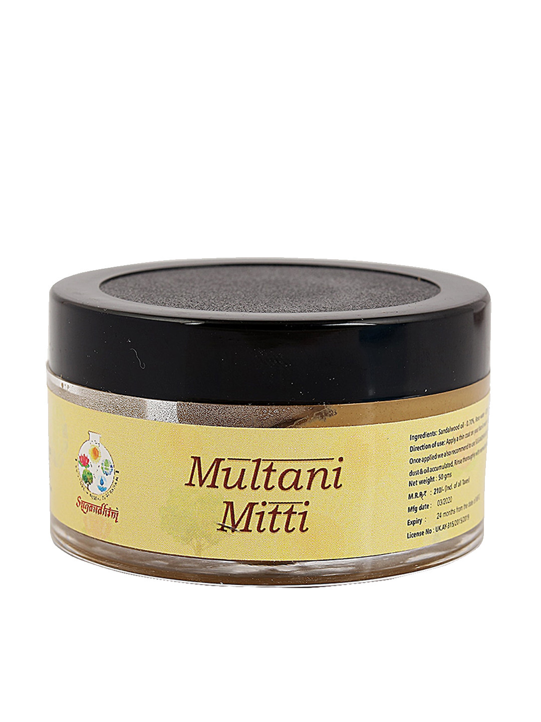 Buy Sugandhim Adults Yellow Multani Mitti Face & Body Pack 50gm ...