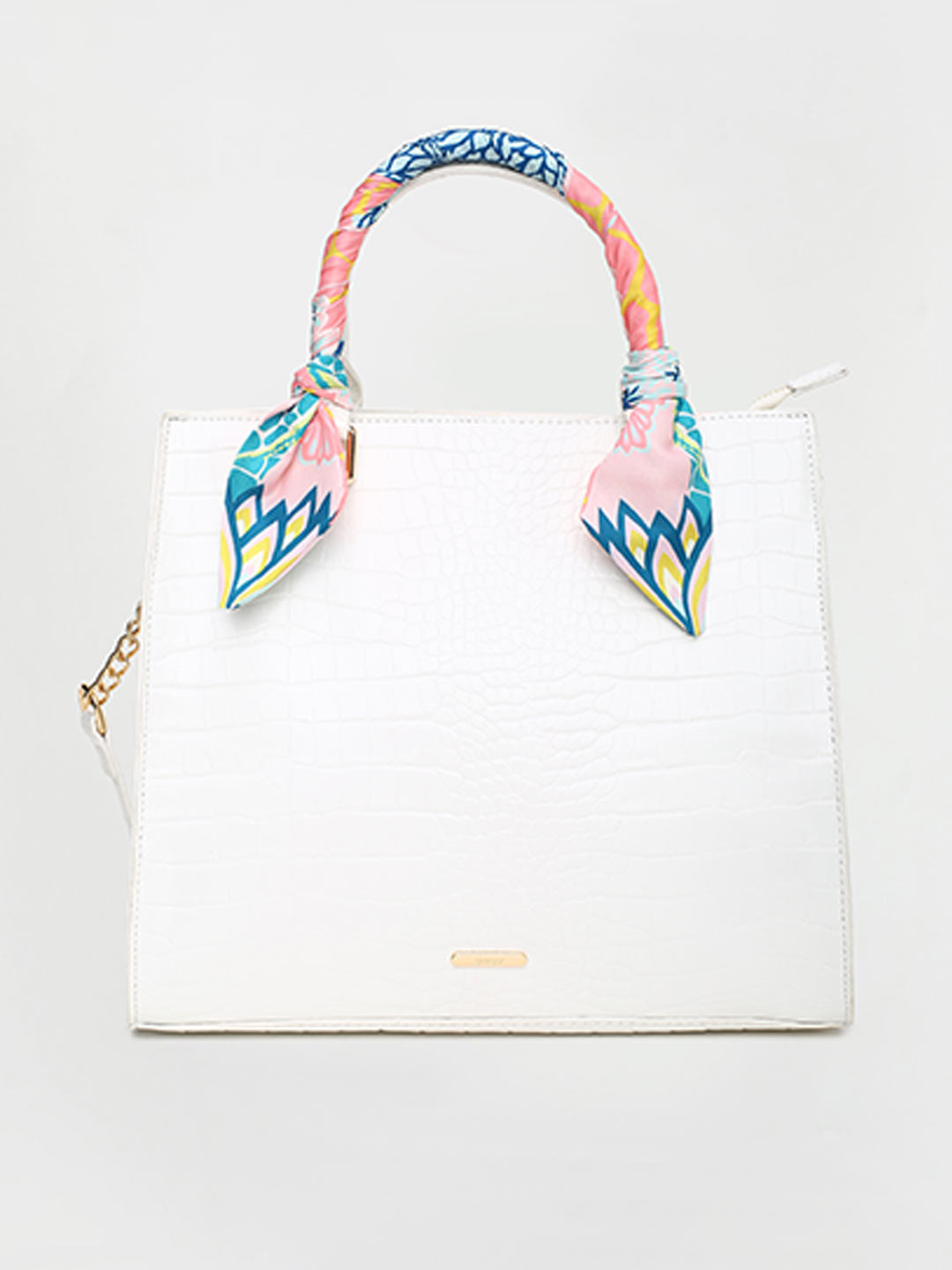 Buy Ginger By Lifestyle White Structured Shoulder Bag - Handbags for ...