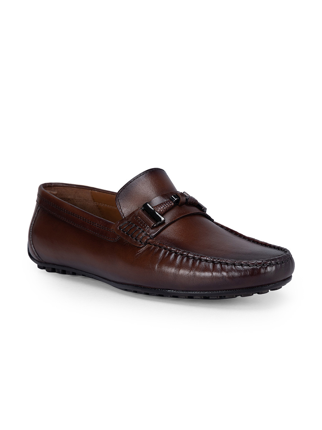 Buy ROSSO BRUNELLO Men Brown Leather Loafers - Casual Shoes for Men ...