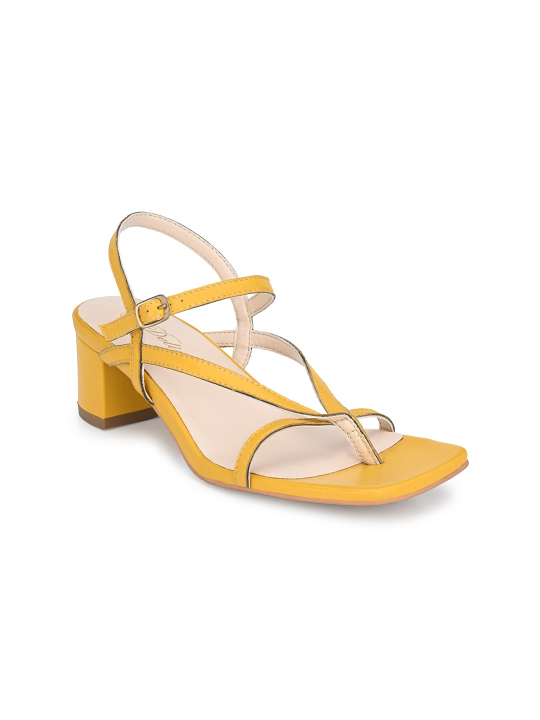 Buy Delize Women Yellow Block Heels - Heels for Women 19704680 | Myntra
