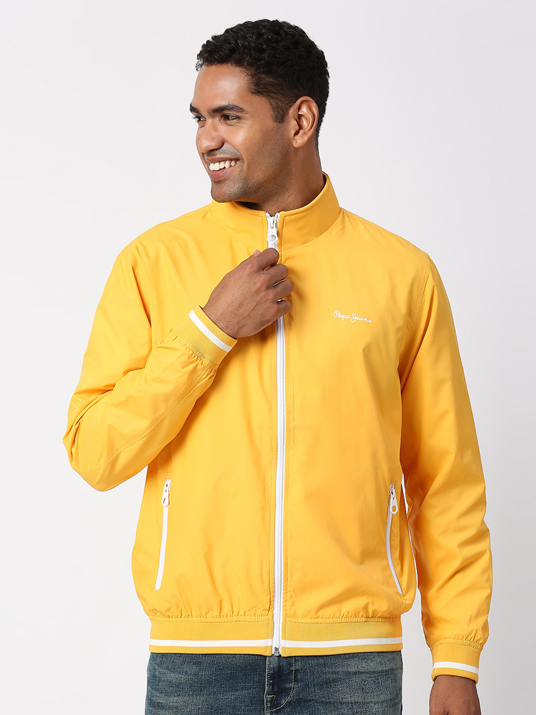 Buy Pepe Jeans Men Yellow Tailored Jacket - Jackets for Men 19706206 ...