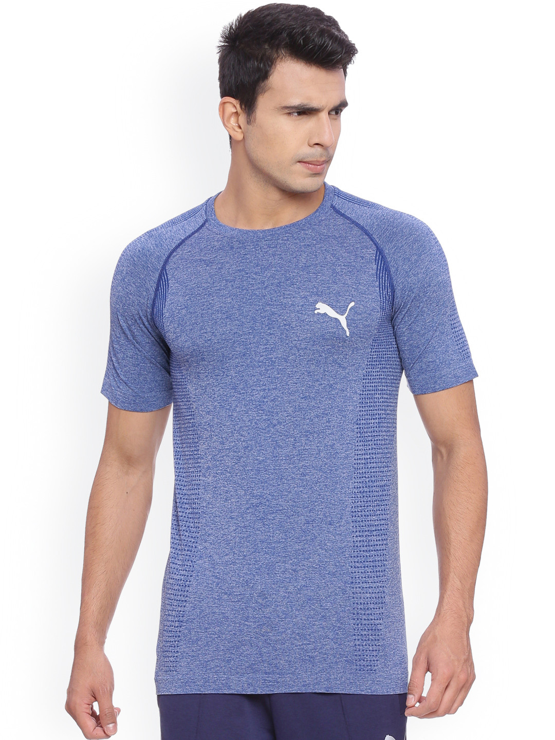 Buy Puma Men Blue Solid Round Neck T Shirt - Tshirts for Men 1971291 ...