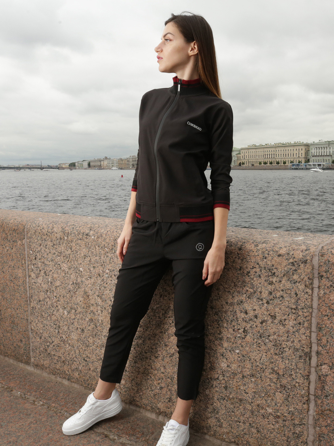 Buy CHKOKKO Women Black Water Resistant Training Or Gym Sporty Jacket ...