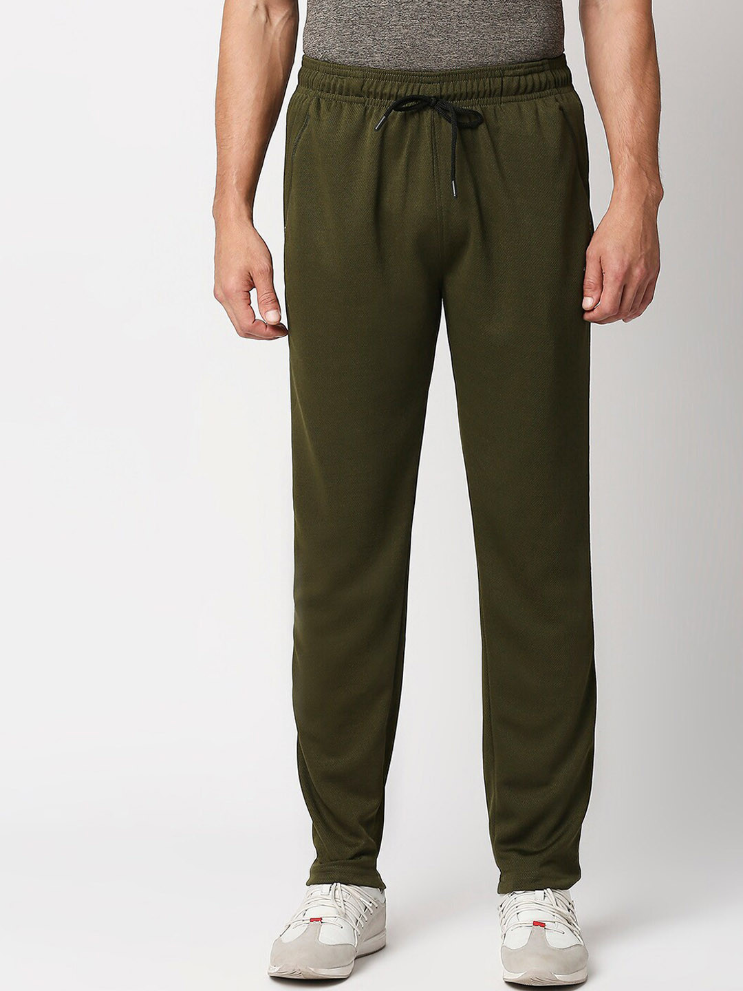 Buy Black Panther Men Olive Green Solid Acti Fit Track Pants - Track ...