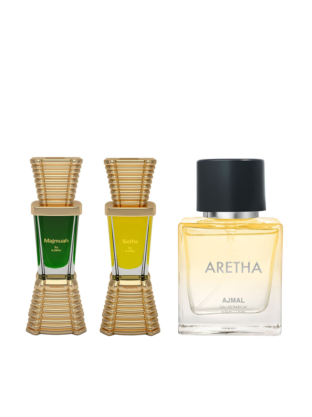 Buy Ajmal Set Of 3 Perfumes Selfie 10 Ml + Majmuah 10 Ml + Aretha Eau ...