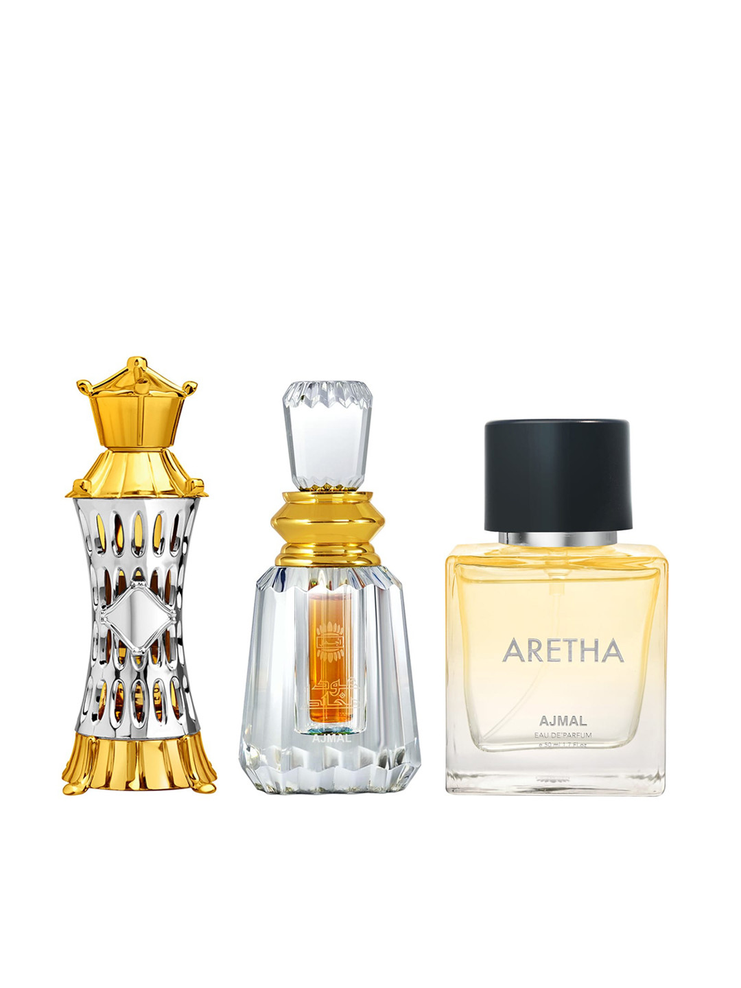 Buy Ajmal Set Of 3 Perfumes Oudh Mukhallat 6 Ml + Mizyaan 14 Ml ...