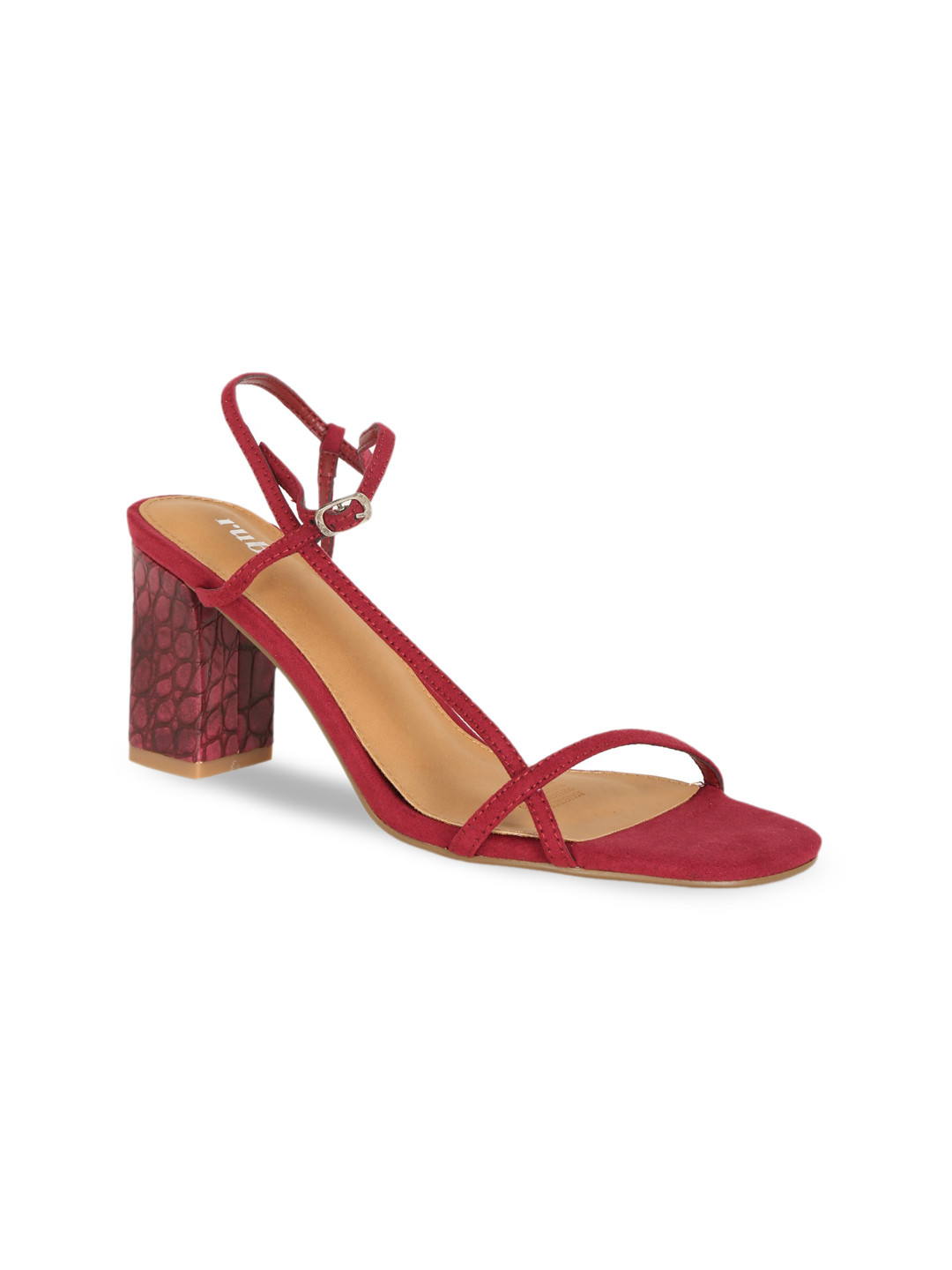 Buy Rubi Tan Block Pumps With Buckles - Heels for Women 19729252 | Myntra