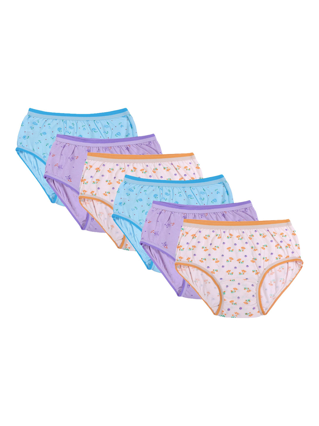 Buy Bodycare Kids Girls Pack Of 6 Assorted Printed Hipster Briefs ...