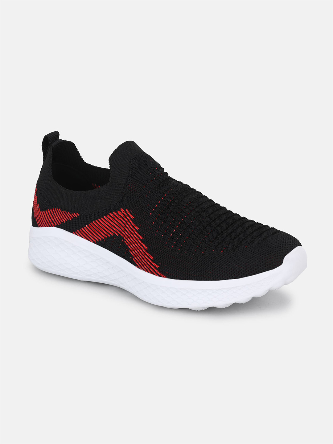 Buy HRX By Hrithik Roshan Women Black & Red Mesh Walking Shoes - Sports ...