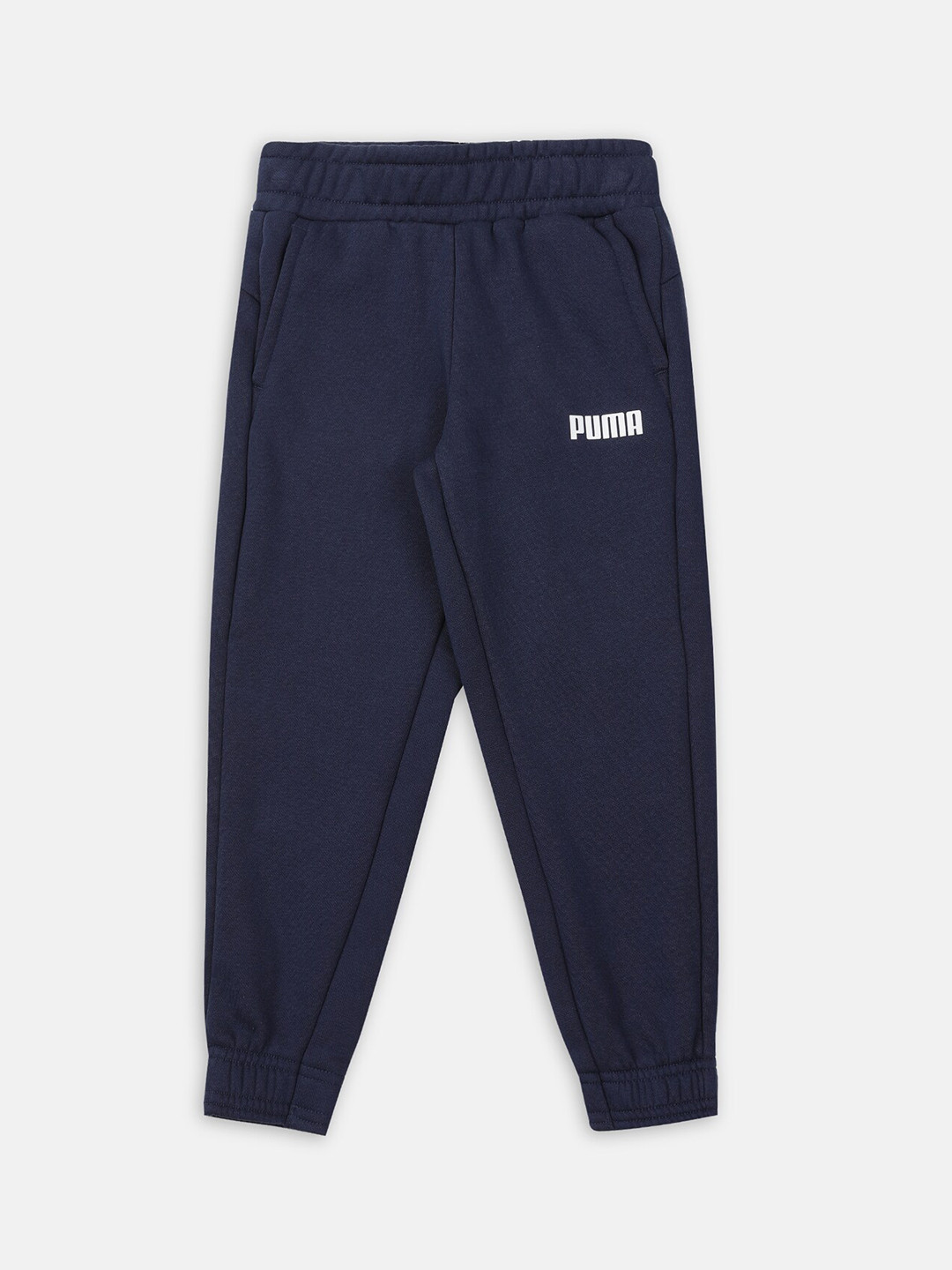 Buy Puma Boys Blue Essential Knitted Cotton Regular Fit Joggers - Track ...