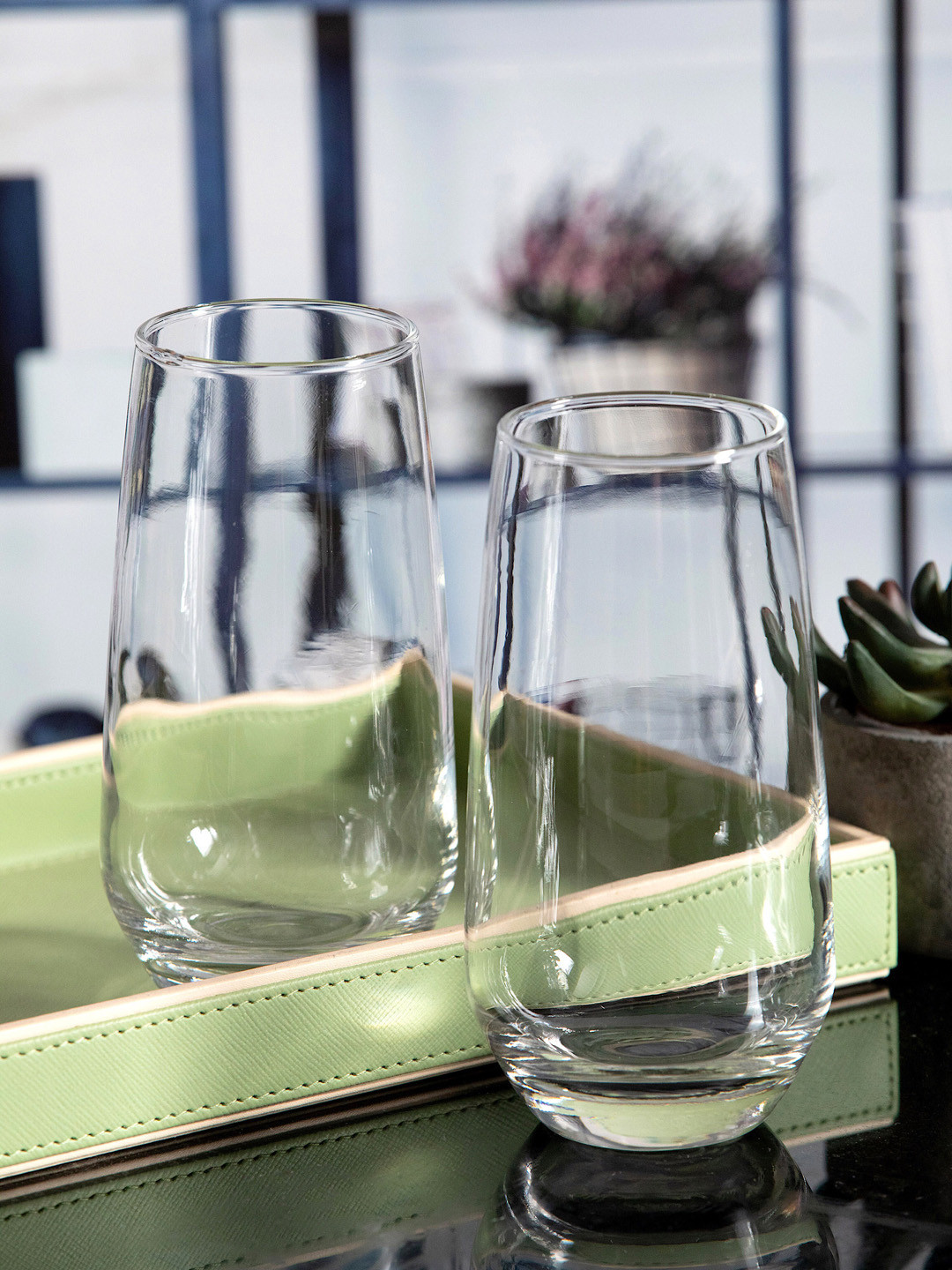 Buy Roxx Transparent Set Of 6 Solid Meridian Glass Tumbler 440 Ml ...