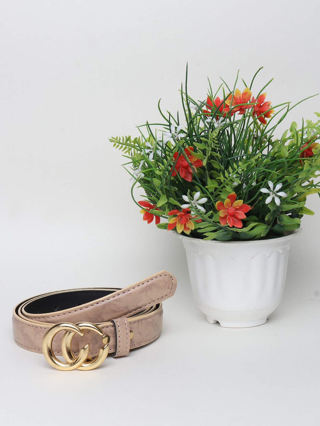 Buy Swiss Design Women Cream Coloured Belt - Belts for Women 19739082 ...
