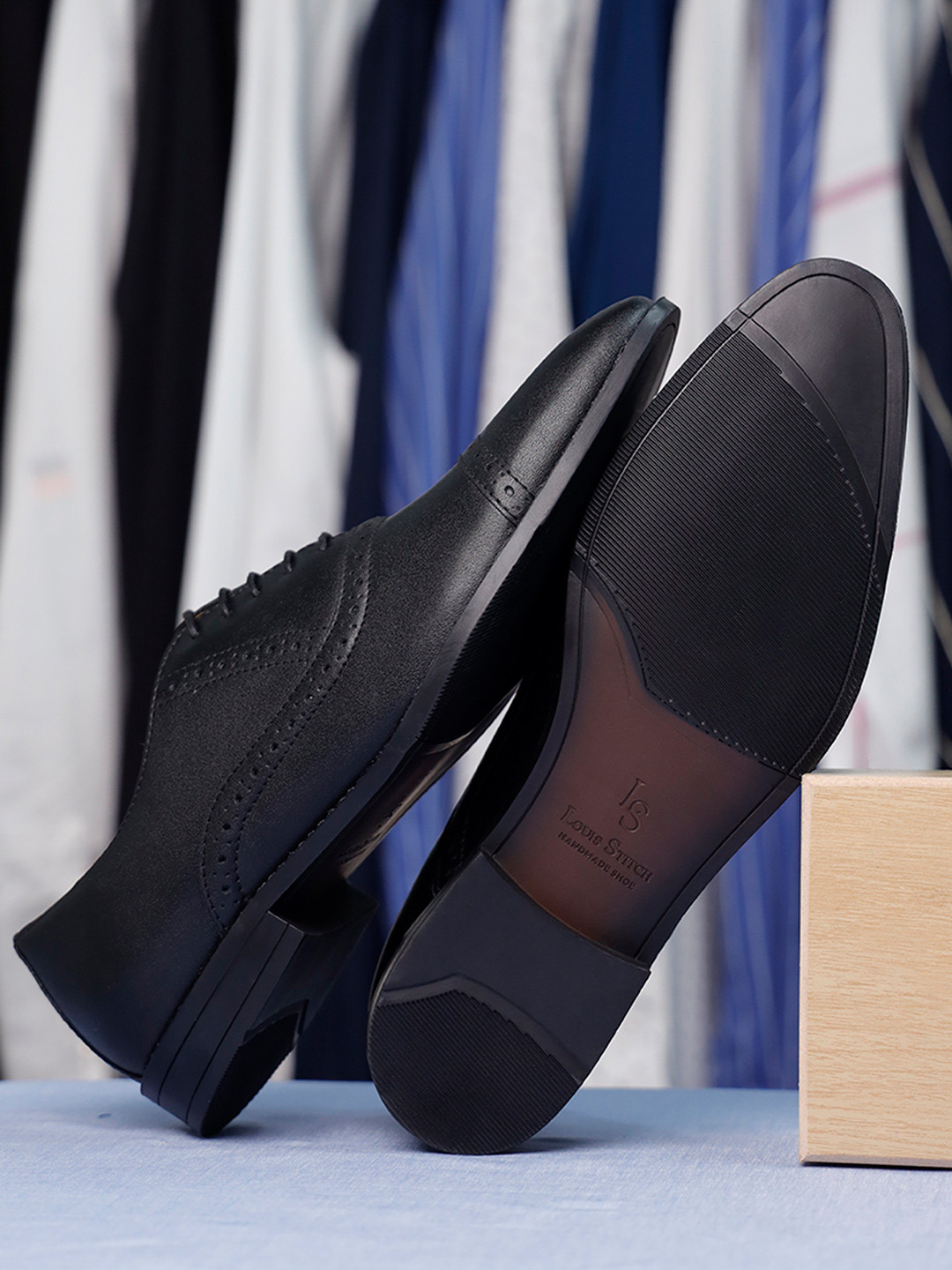 Buy LOUIS STITCH Men Textured Formal Lace Up Oxford Shoes - Formal ...