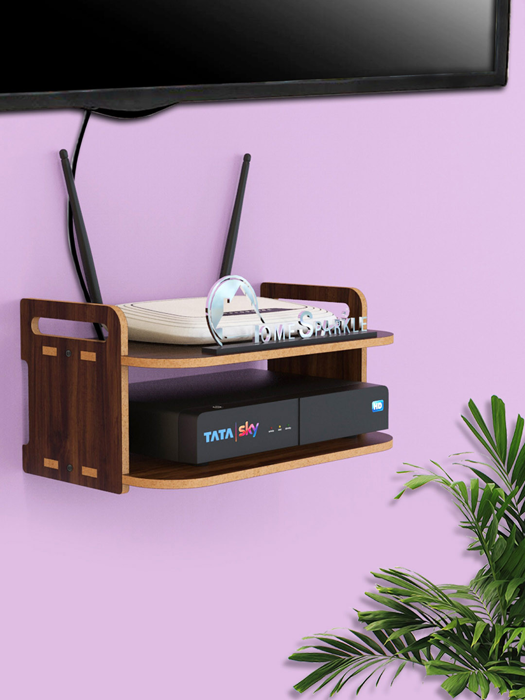 Buy Home Sparkle Brown MDF Basic Wall Shelf - Wall Shelves for Unisex ...