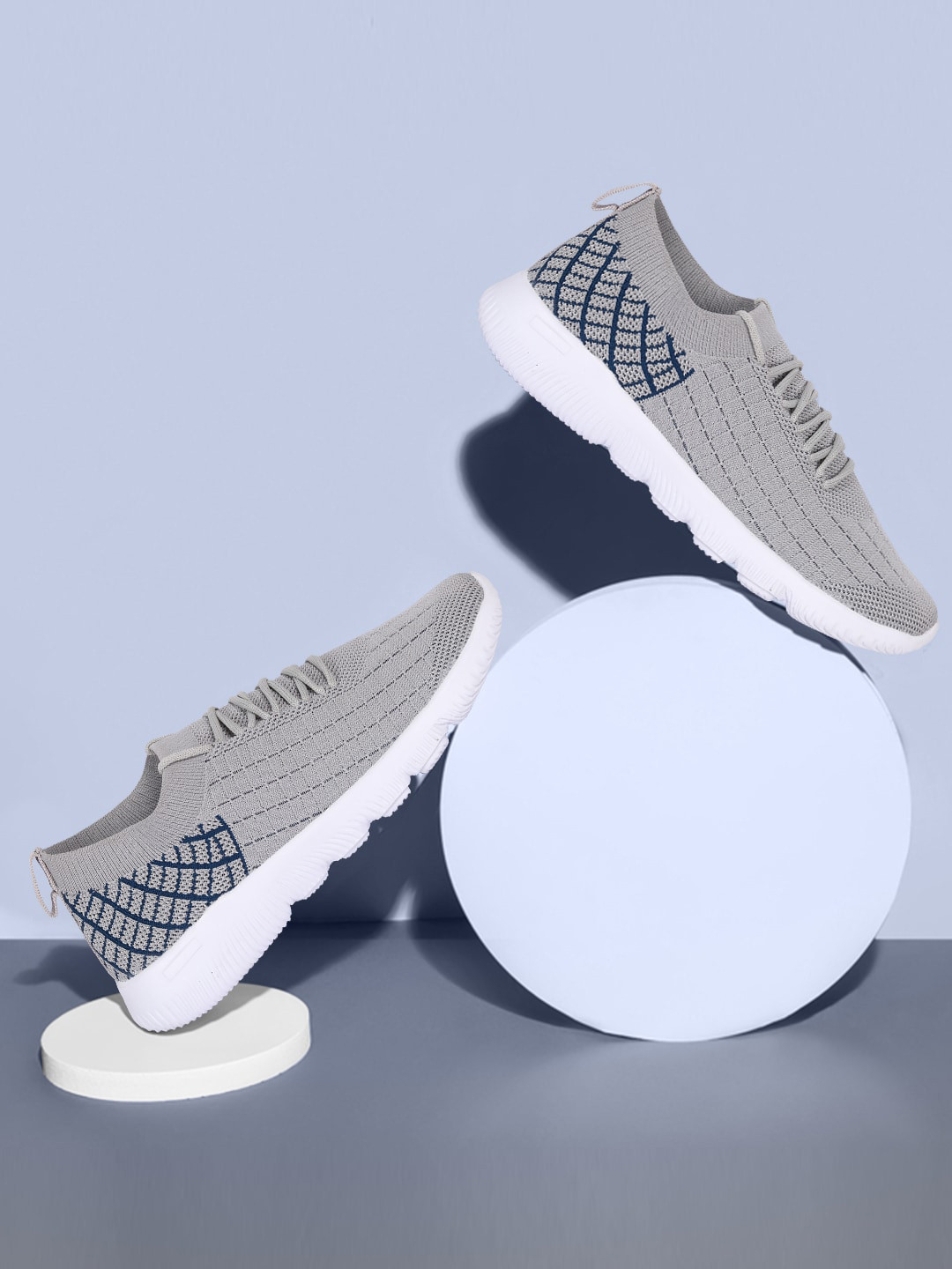 Buy FAST TRAX Men Grey Woven Design Sneakers - Casual Shoes for Men ...