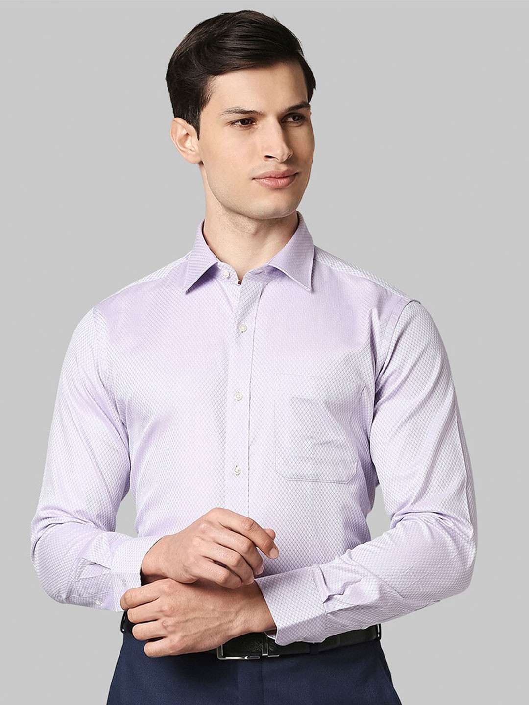 Buy Raymond Men Violet Formal Shirt - Shirts for Men 19751296 | Myntra