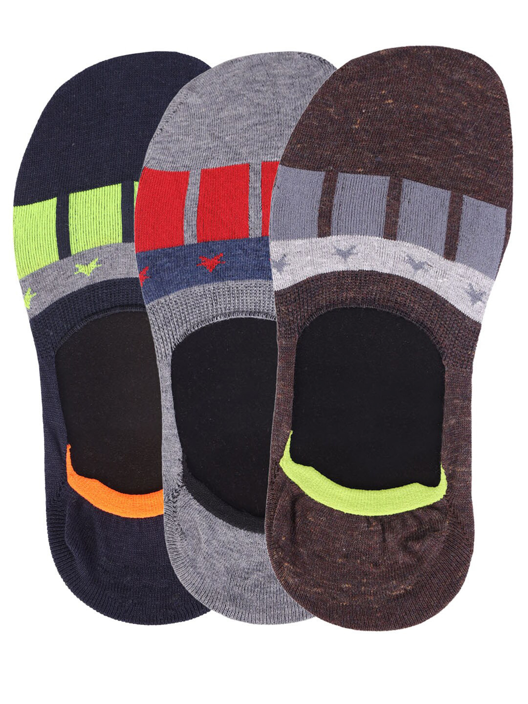 Buy Dollar Socks Men Pack Of 3 Assorted Shoe Liner Cotton Socks - Socks ...