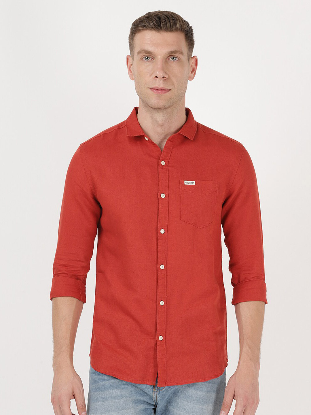 Buy Wrangler Men Red Casual Shirt - Shirts for Men 19754700 | Myntra