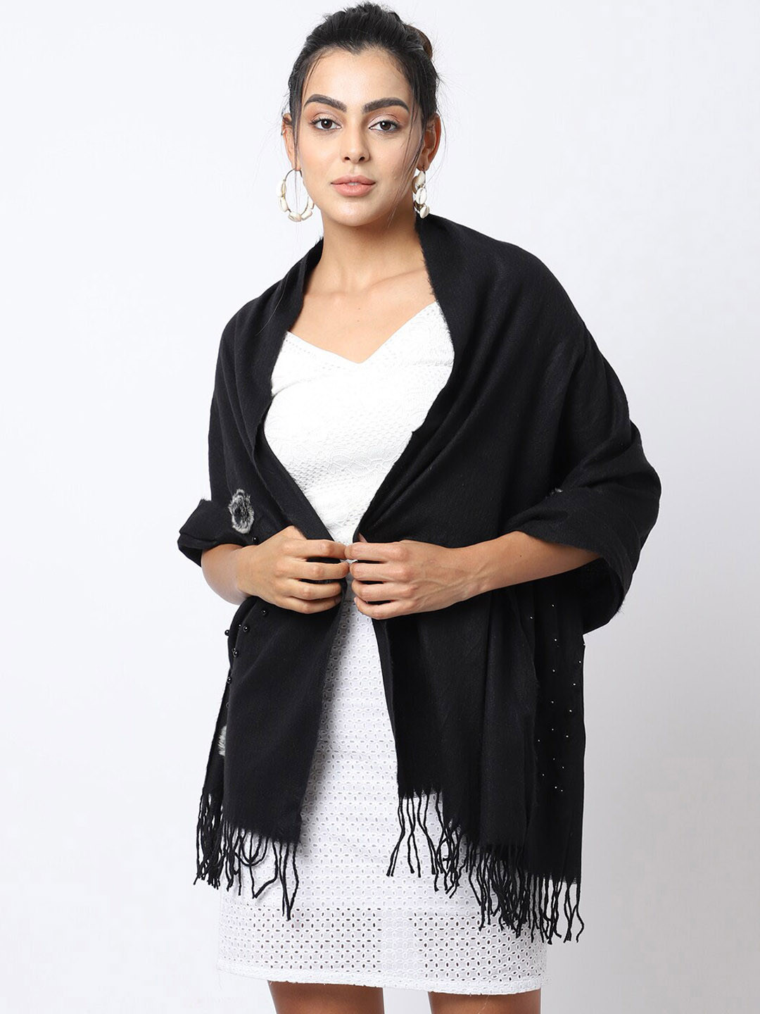 Buy ELLIS Women Black Solid Mufflers - Mufflers for Women 19756300 | Myntra