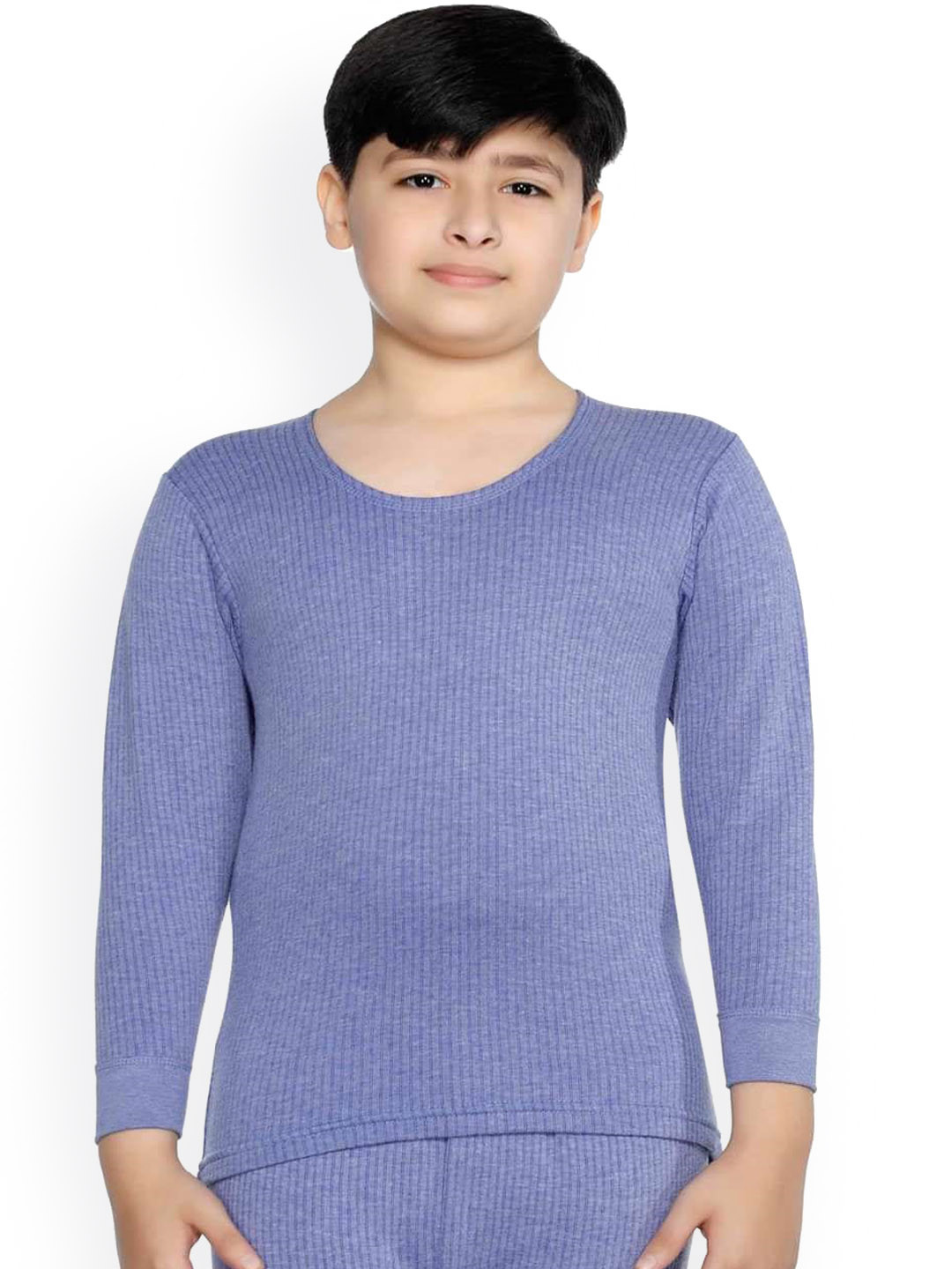 Buy Bodycare Kids Boys Blue Solid Cotton Thermal Tops - Thermal Tops ...
