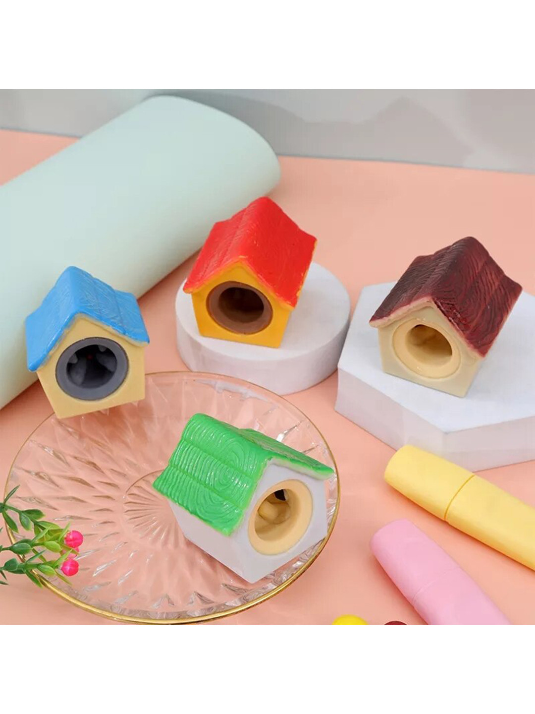 Buy CHOCOZONE Kids Pack Of 4 Rubber Squishy Toys - Activity Toys And ...