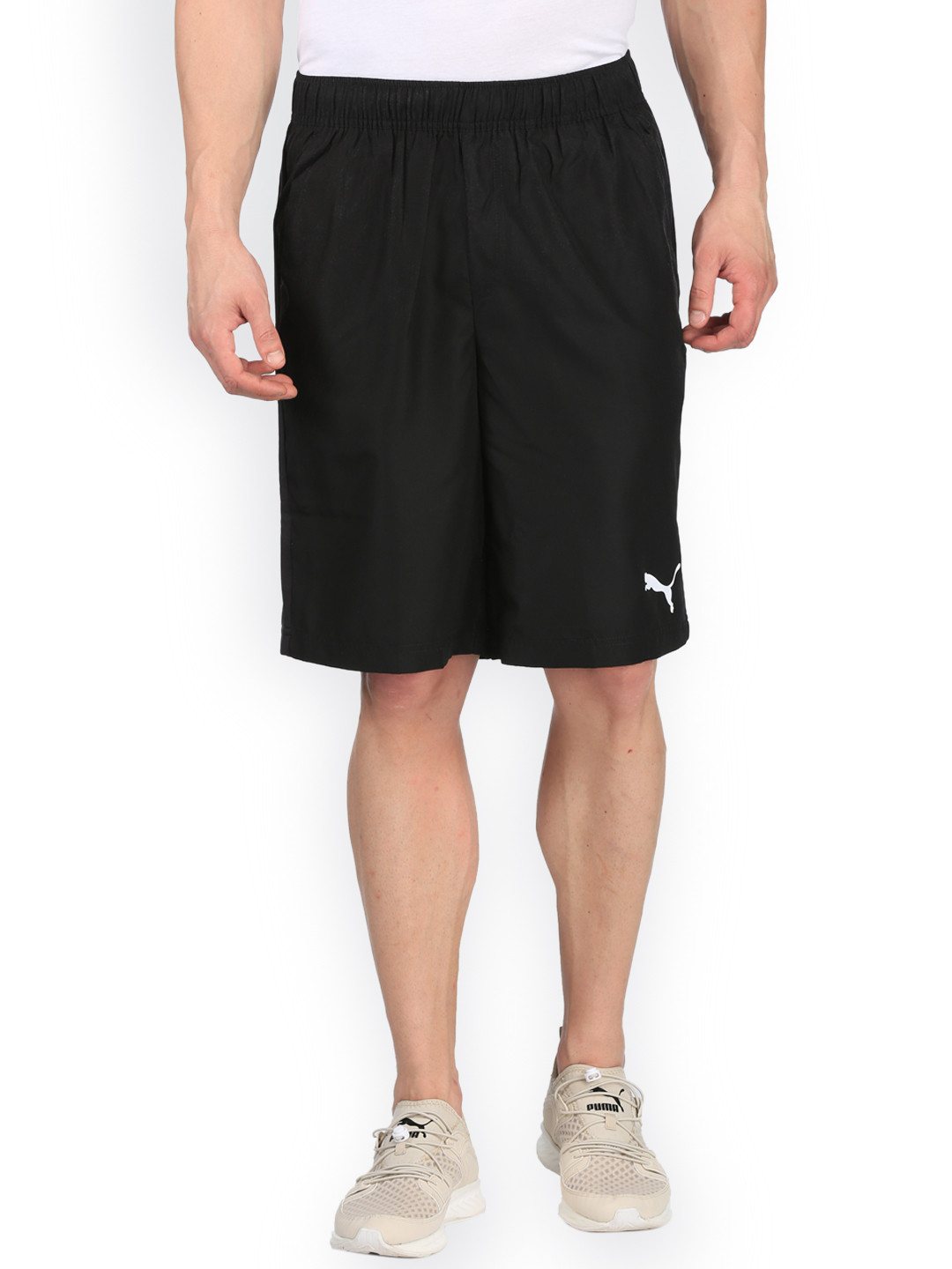 Buy Puma Men Black Solid Regular Fit Sports Shorts - Shorts for Men ...
