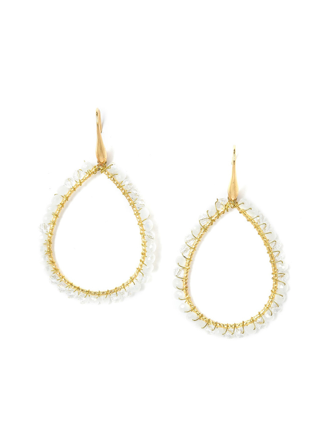 Buy W White Teardrop Shaped Drop Earrings - Earrings for Women 19759344 ...