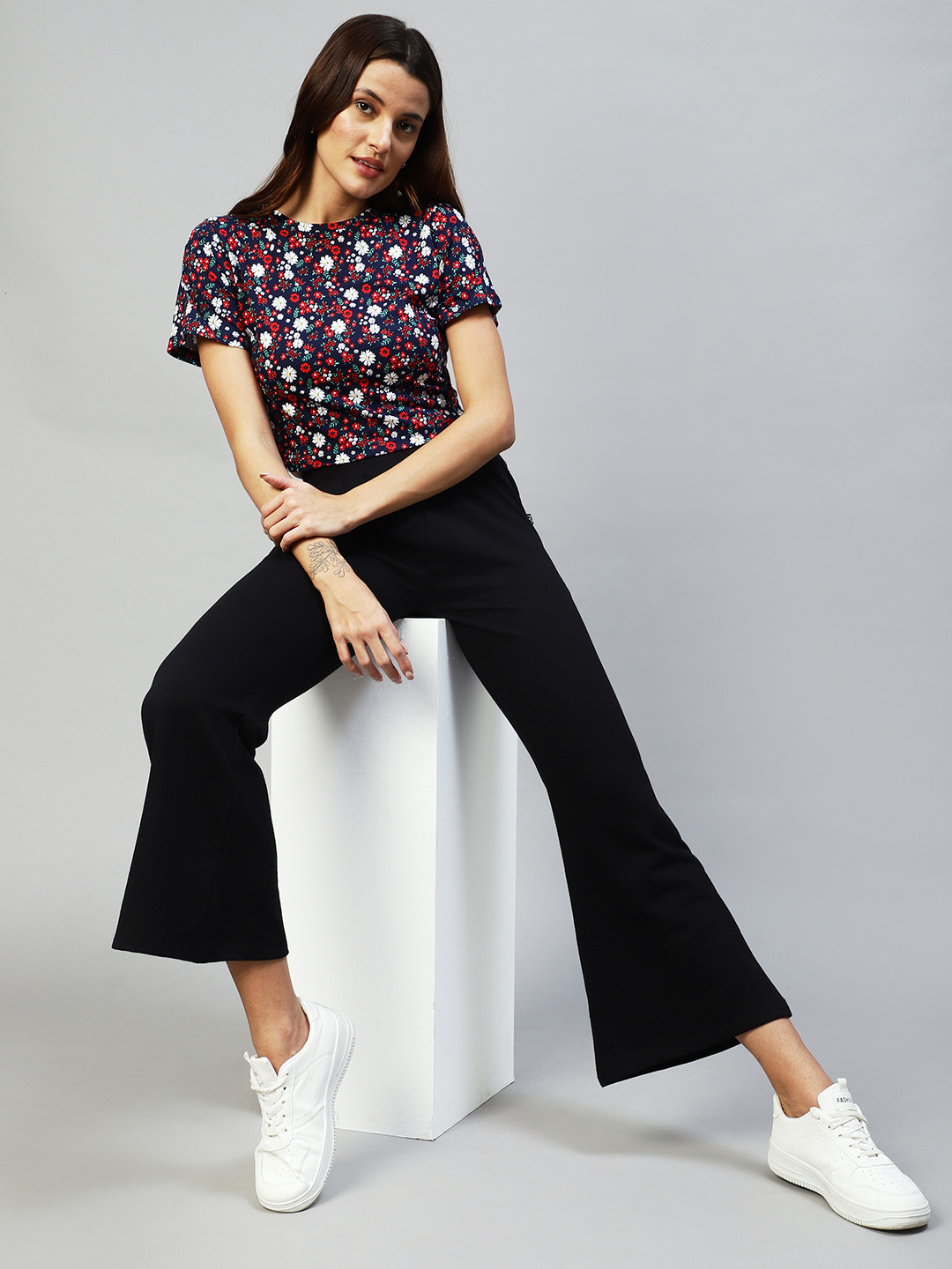 Buy Rigo Women Black Comfort Trousers - Trousers for Women 19764632 ...