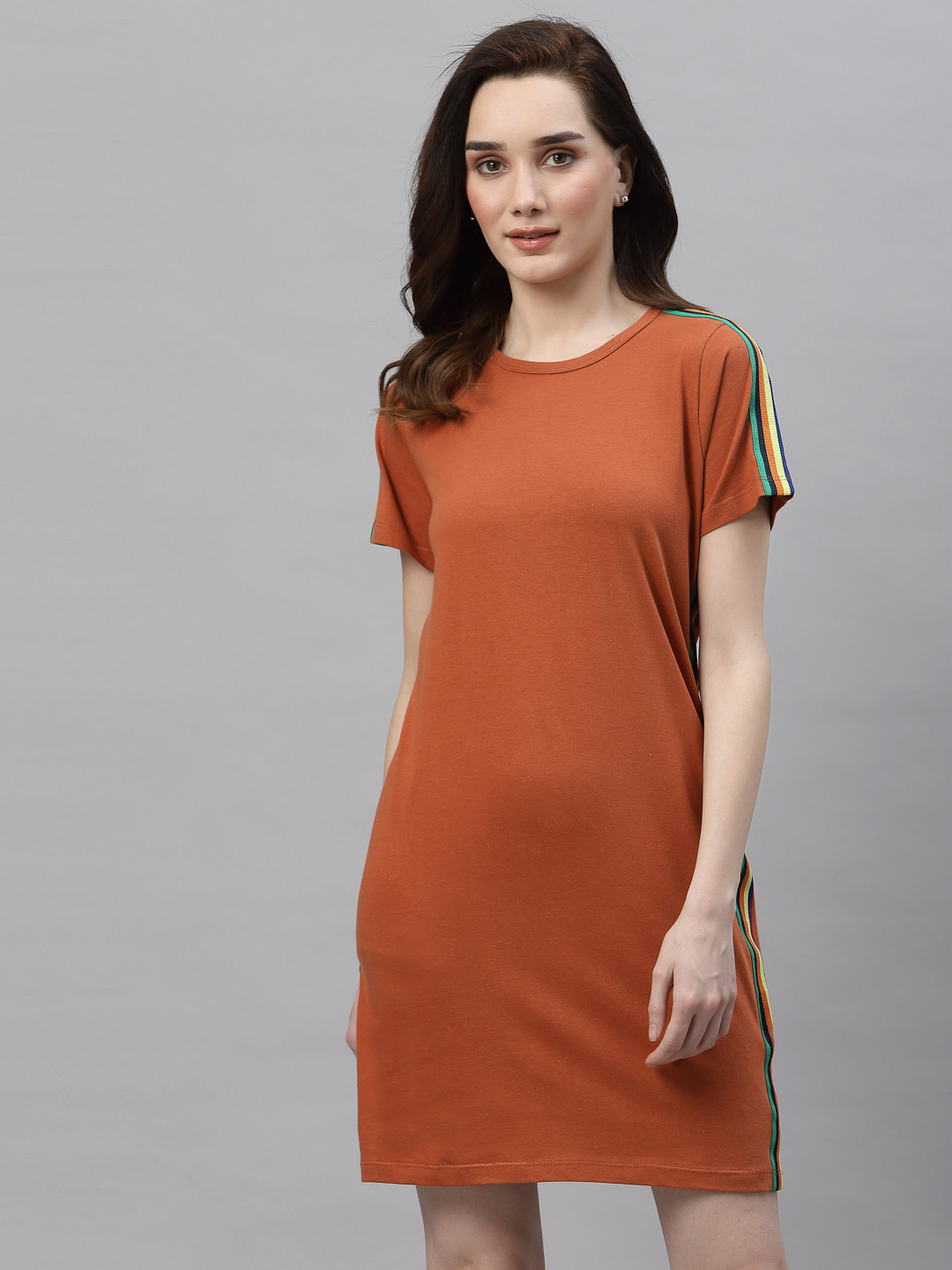 Buy Rigo Women Rust A Line Midi Dress - Dresses for Women 19764660 | Myntra