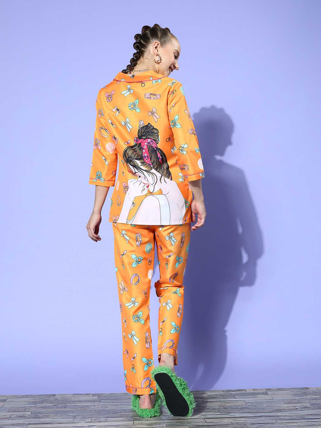 Buy Bannos Swagger Women Yellow Conversational Joyful Retreat Night ...