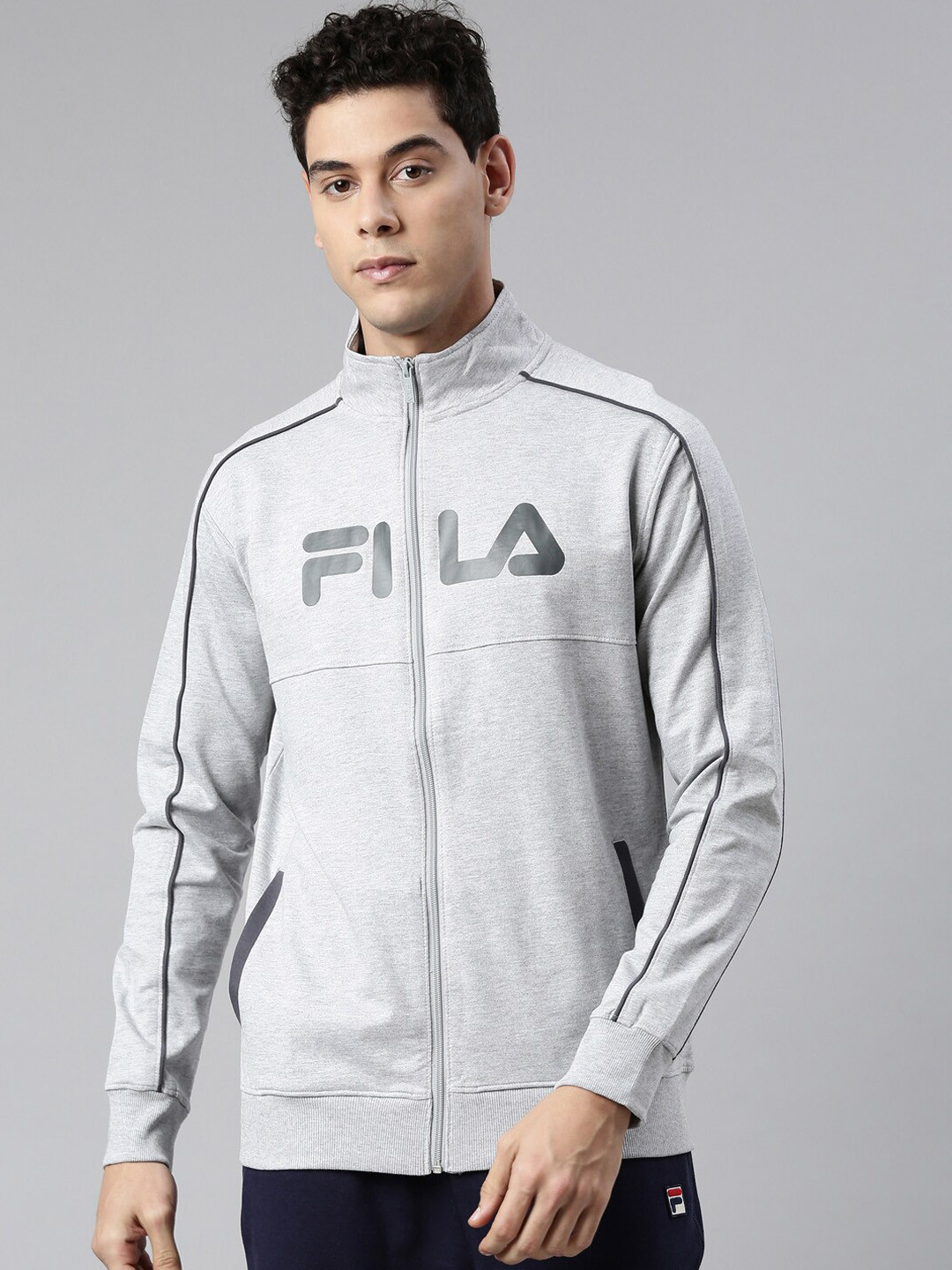 Buy FILA Men Grey Solid Jaffer Sporty Jacket - Jackets for Men 19766834 ...