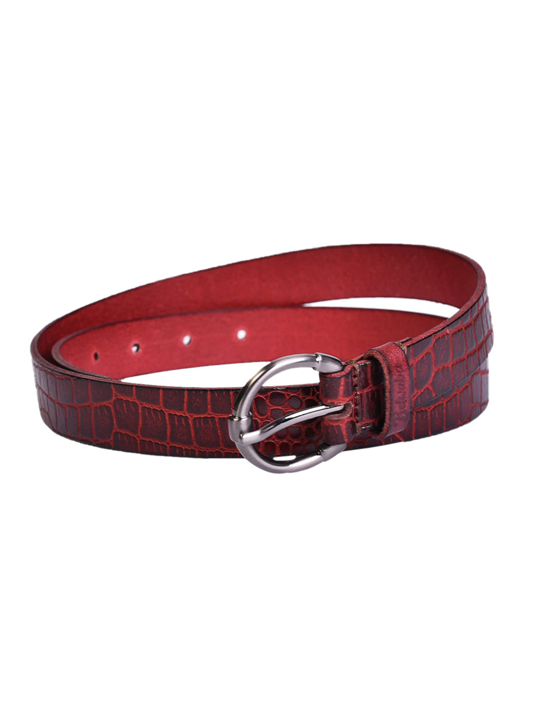 Buy Belwaba Women Red Textured Leather Belt - Belts for Women 19772156 ...