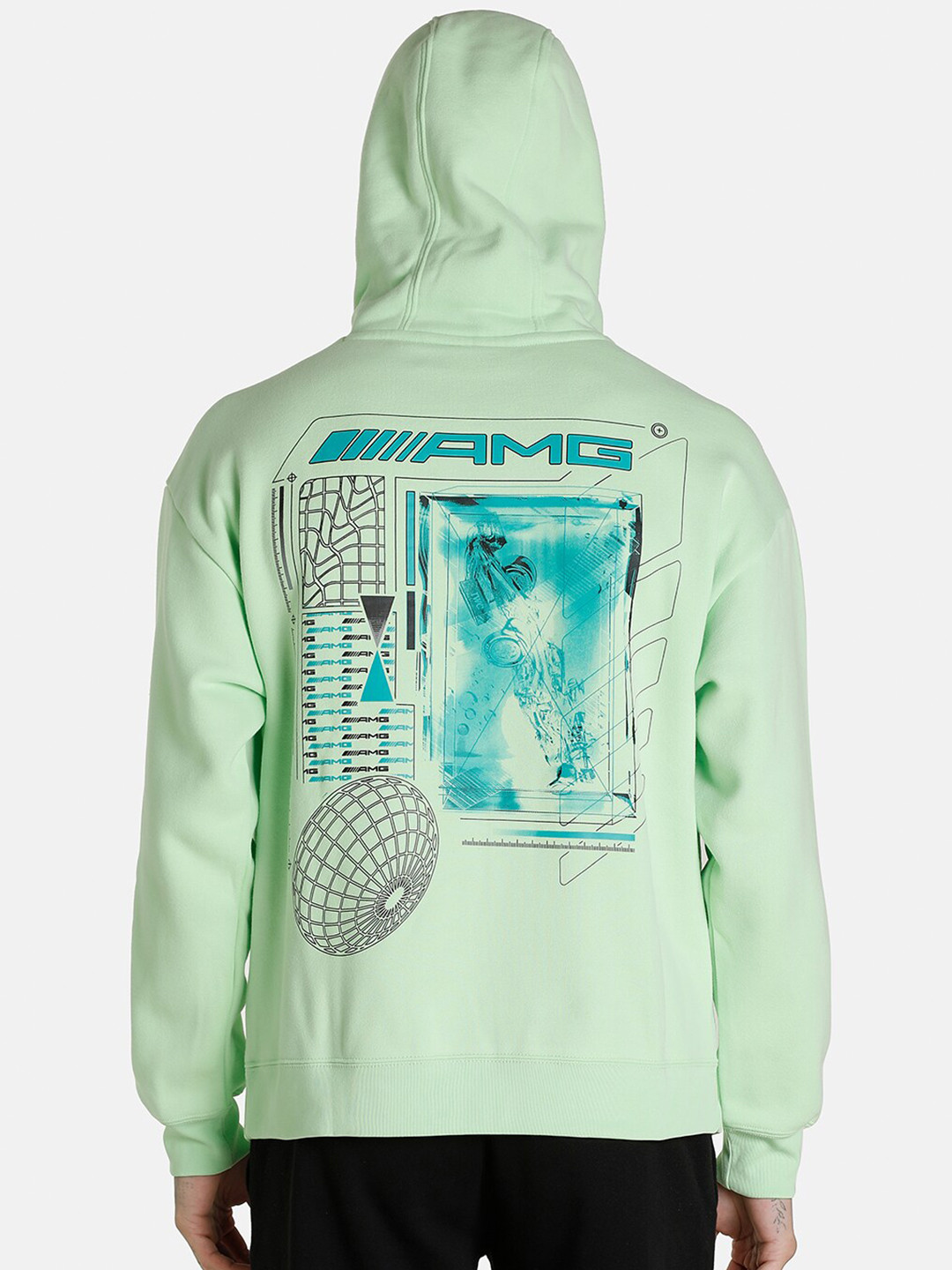 Buy PUMA Motorsport Men Sea Green Printed Mercedes AMG F1 Statement Men ...