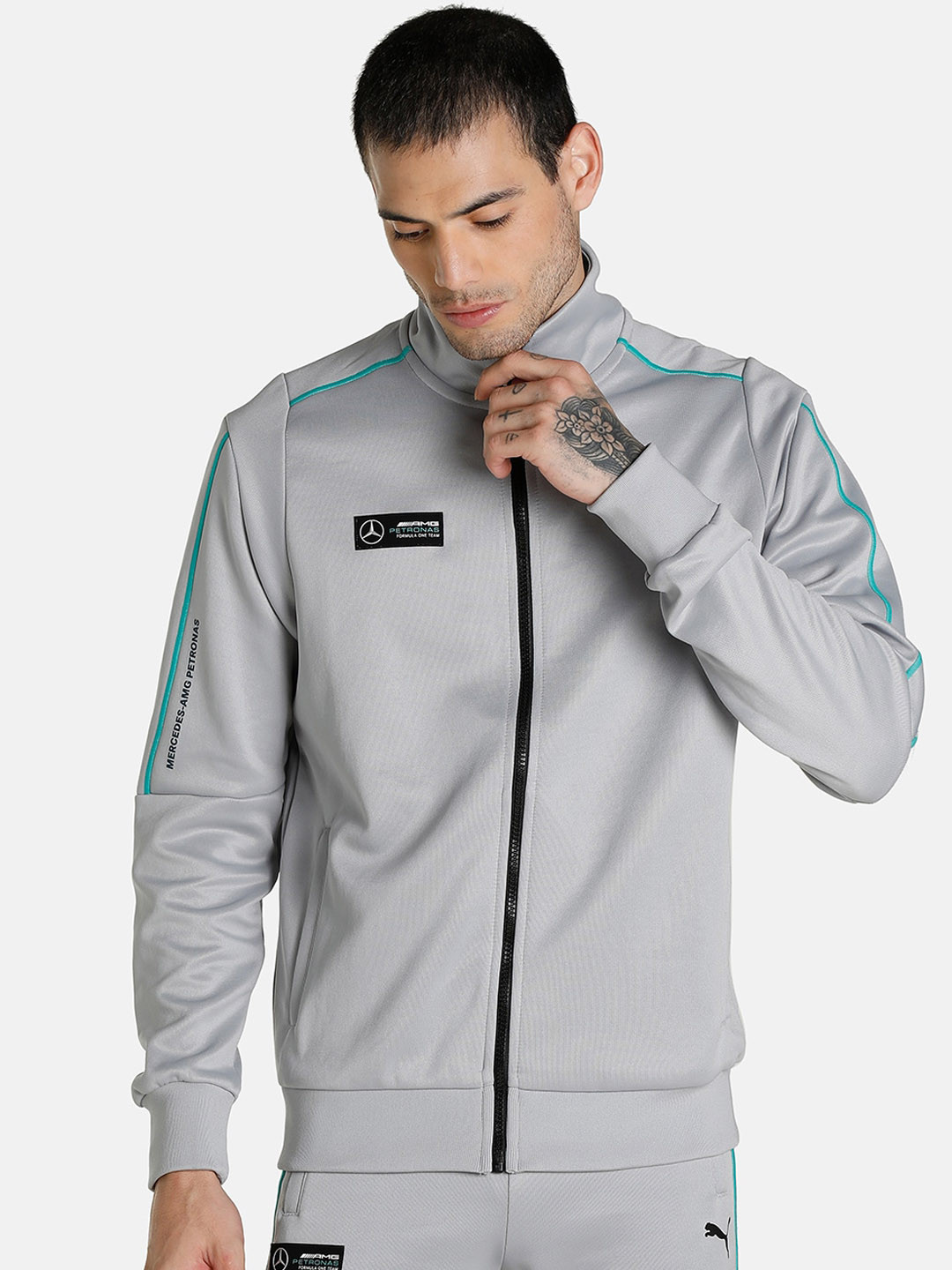 Buy PUMA Men Grey Mercedes AMG Petronas Motorsport Formula One T7 Track ...
