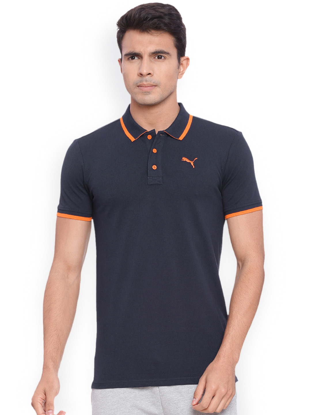 Buy Puma Men Blue Solid Polo T Shirt - Tshirts for Men 1977879 | Myntra