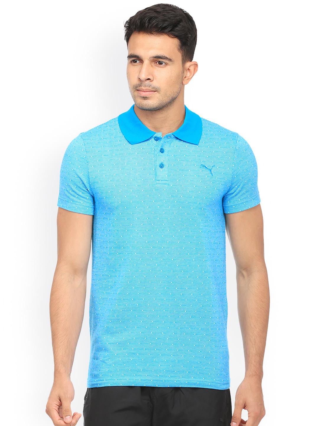 Buy Puma Men Blue Printed Polo Collar T Shirt - Tshirts for Men 1978047 ...