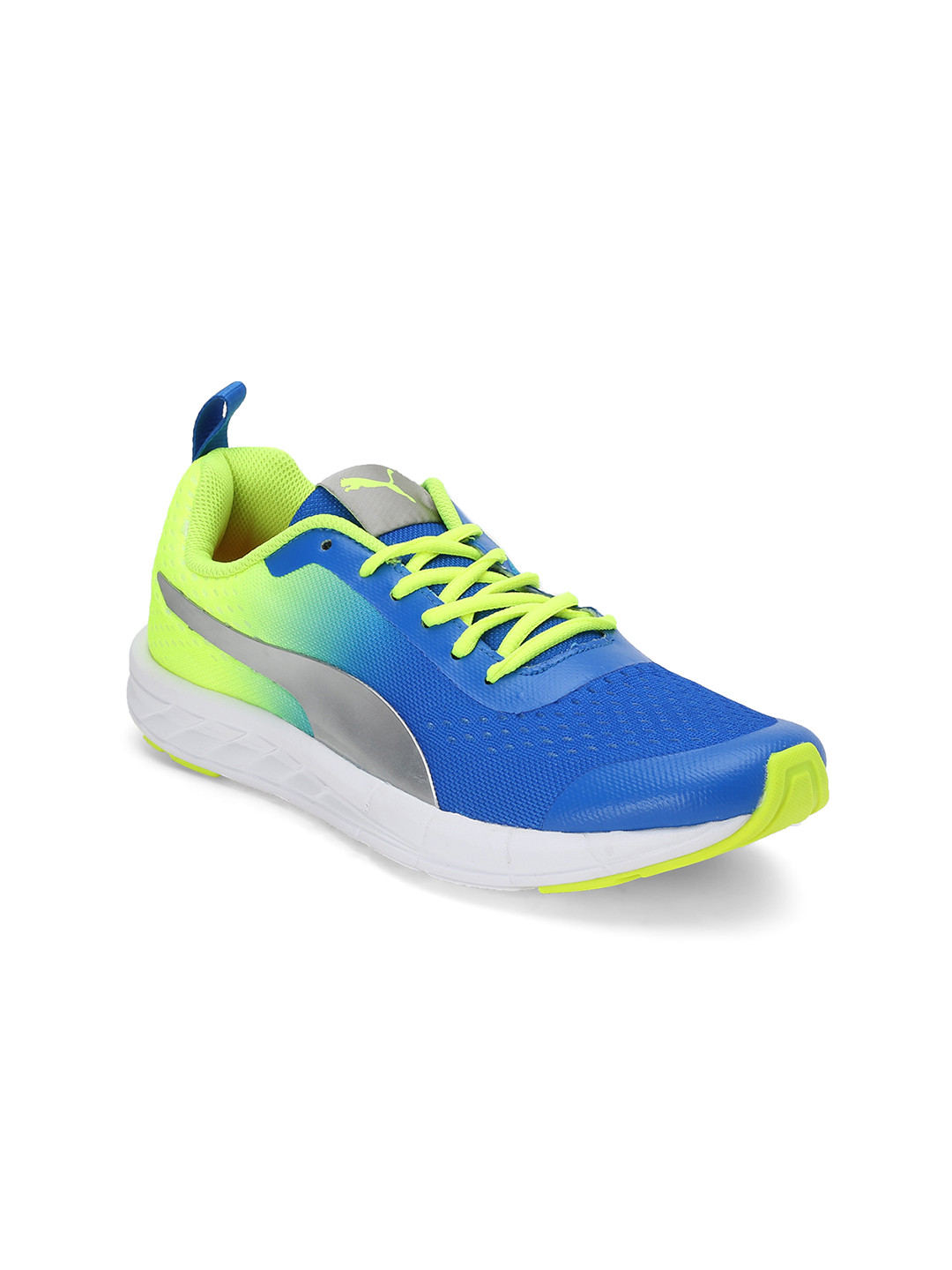 Buy Puma Men Blue Fluorescent Green Radiance Running Shoes - Sports ...