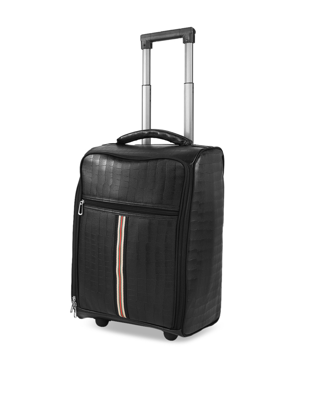 Buy MBOSS Black Solid Soft Sided Cabin Trolley Suitcase - Trolley Bag ...