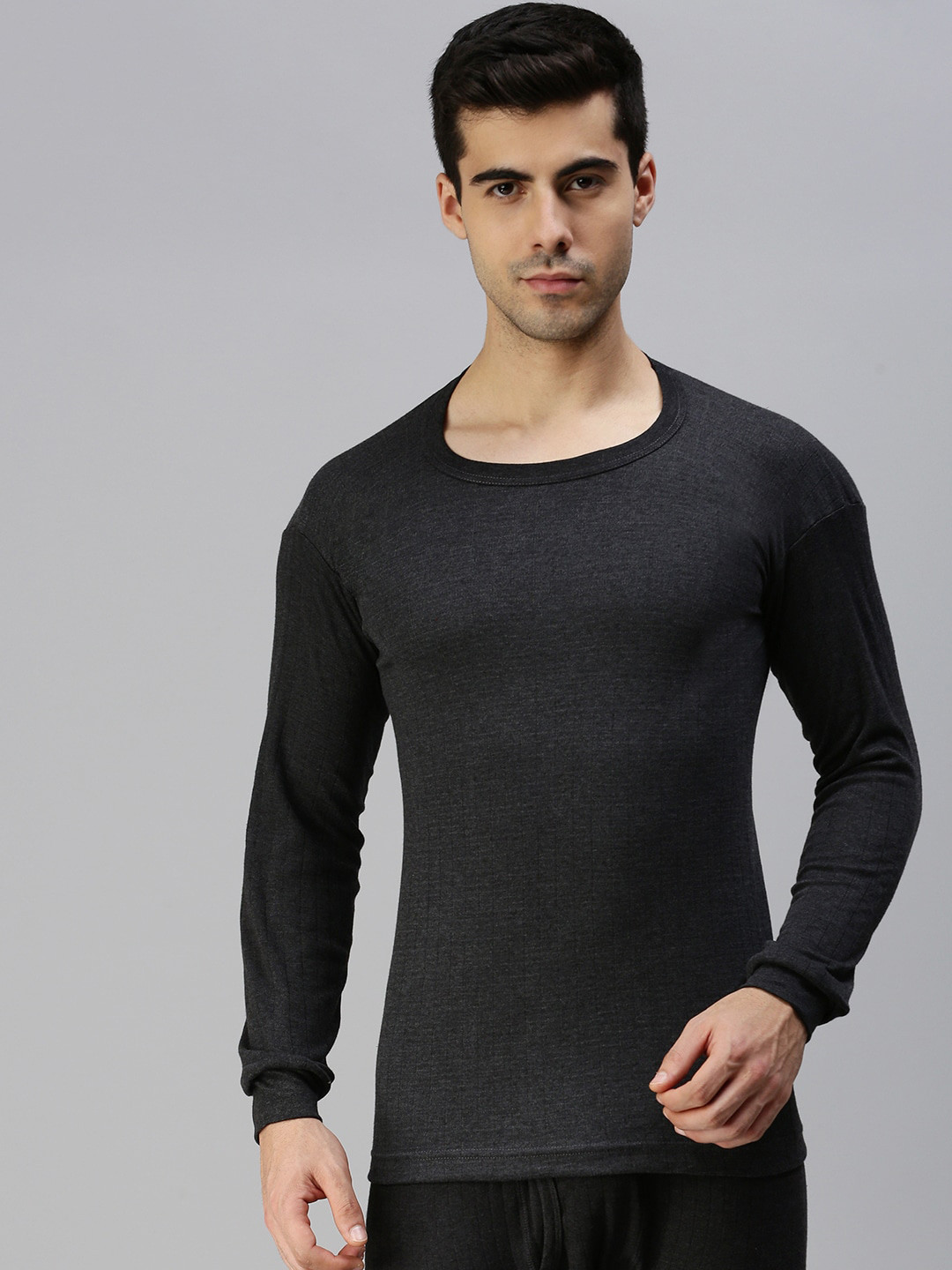 Buy LUX PARKER Men Black Solid Thermal Top - Thermal Tops for Men ...