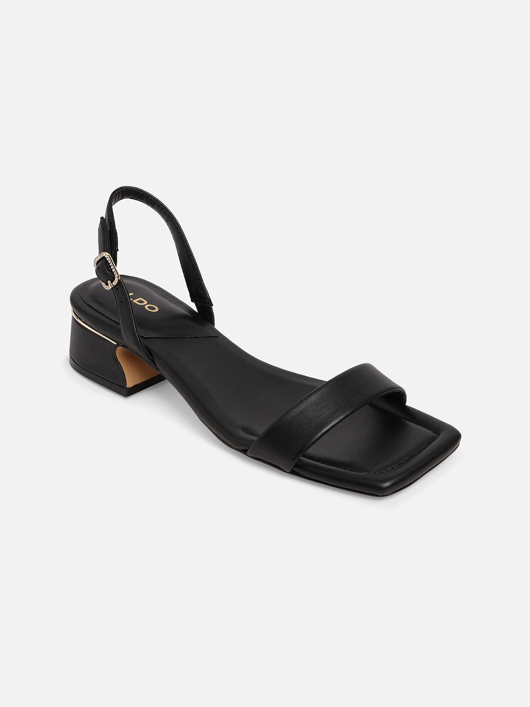 Buy ALDO Black Block Heels With Buckles - Heels for Women 19789318 | Myntra