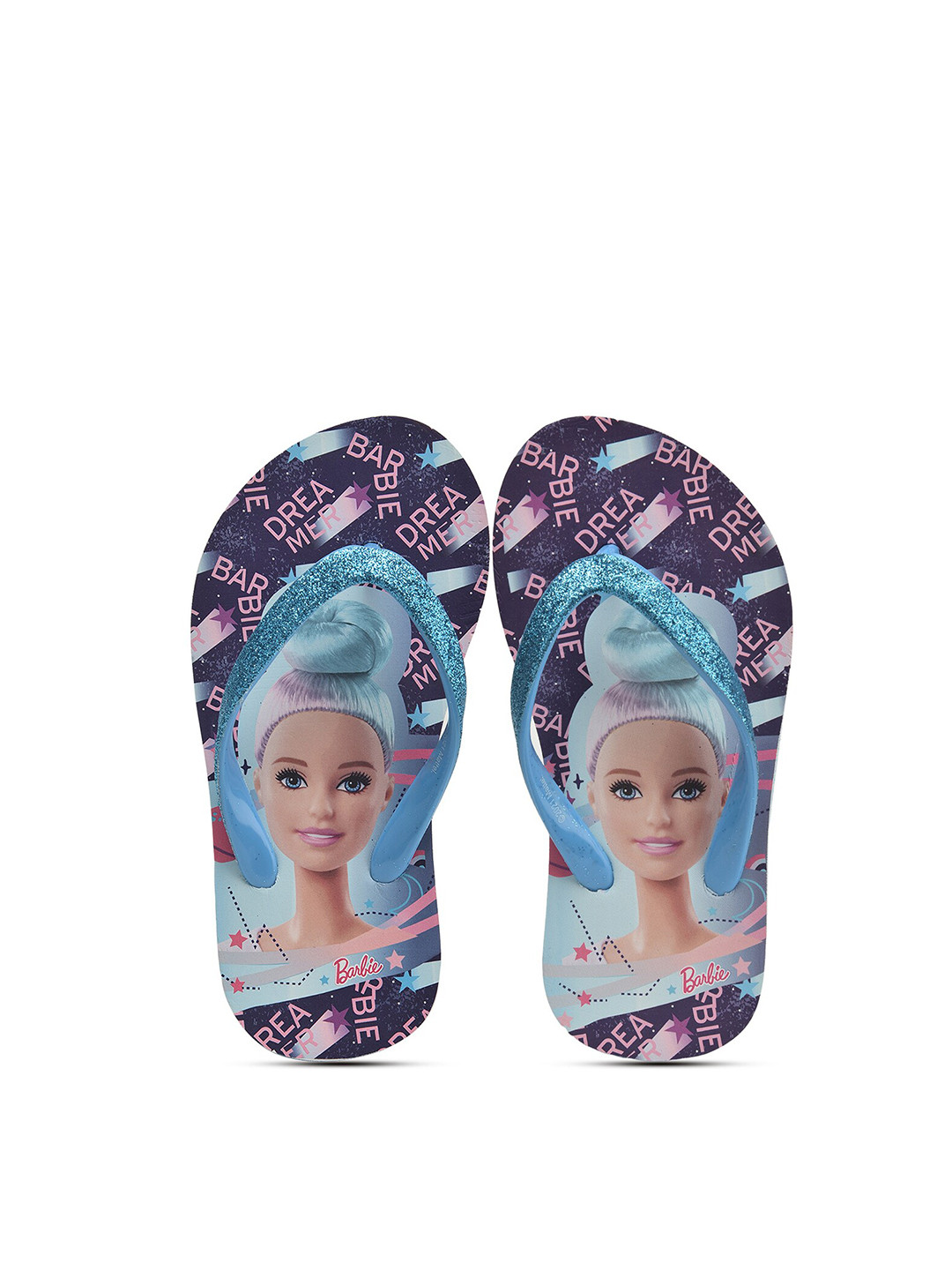 Buy Toothless Girls Blue & Pink Printed Rubber Thong Flip Flops - Flip ...