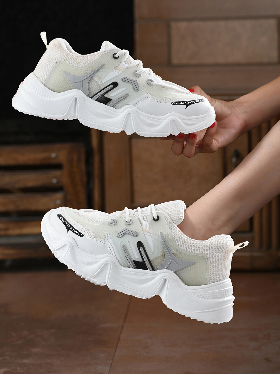 Buy AfroJack Women White Woven Design Casual Sneakers - Casual Shoes ...