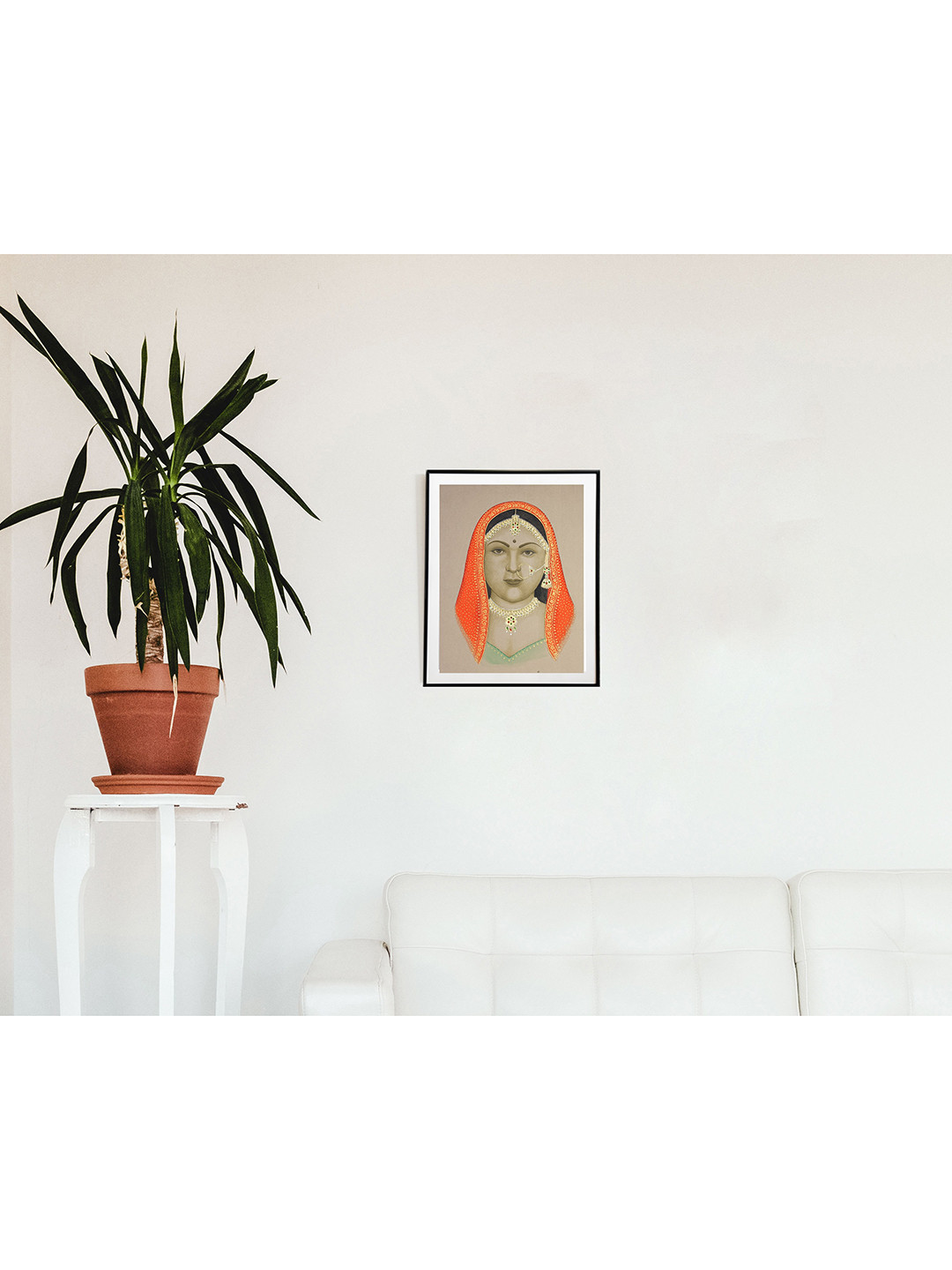 Buy Exotic India Orange Portrait Of A Bride Wall Art - Wall Art for ...