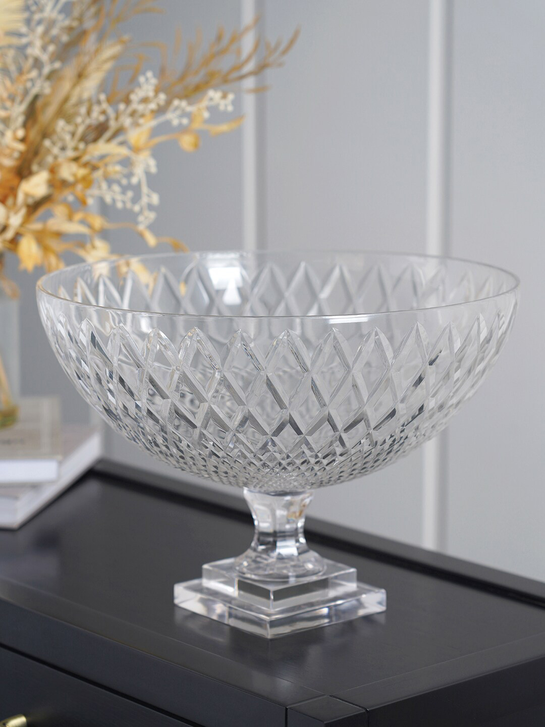 Buy Pure Home And Living Transparent Small Clear Riva Bowl - Decorative ...