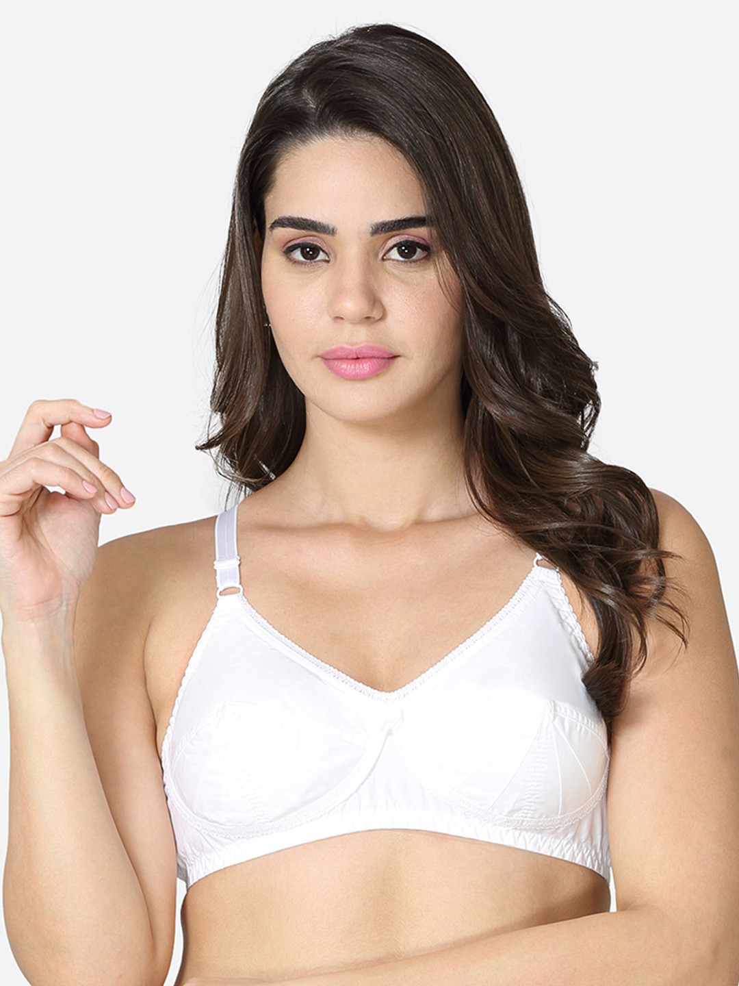 Buy VStar White Non Padded Non Wired Everyday Bra SAREEMATE B - Bra for ...