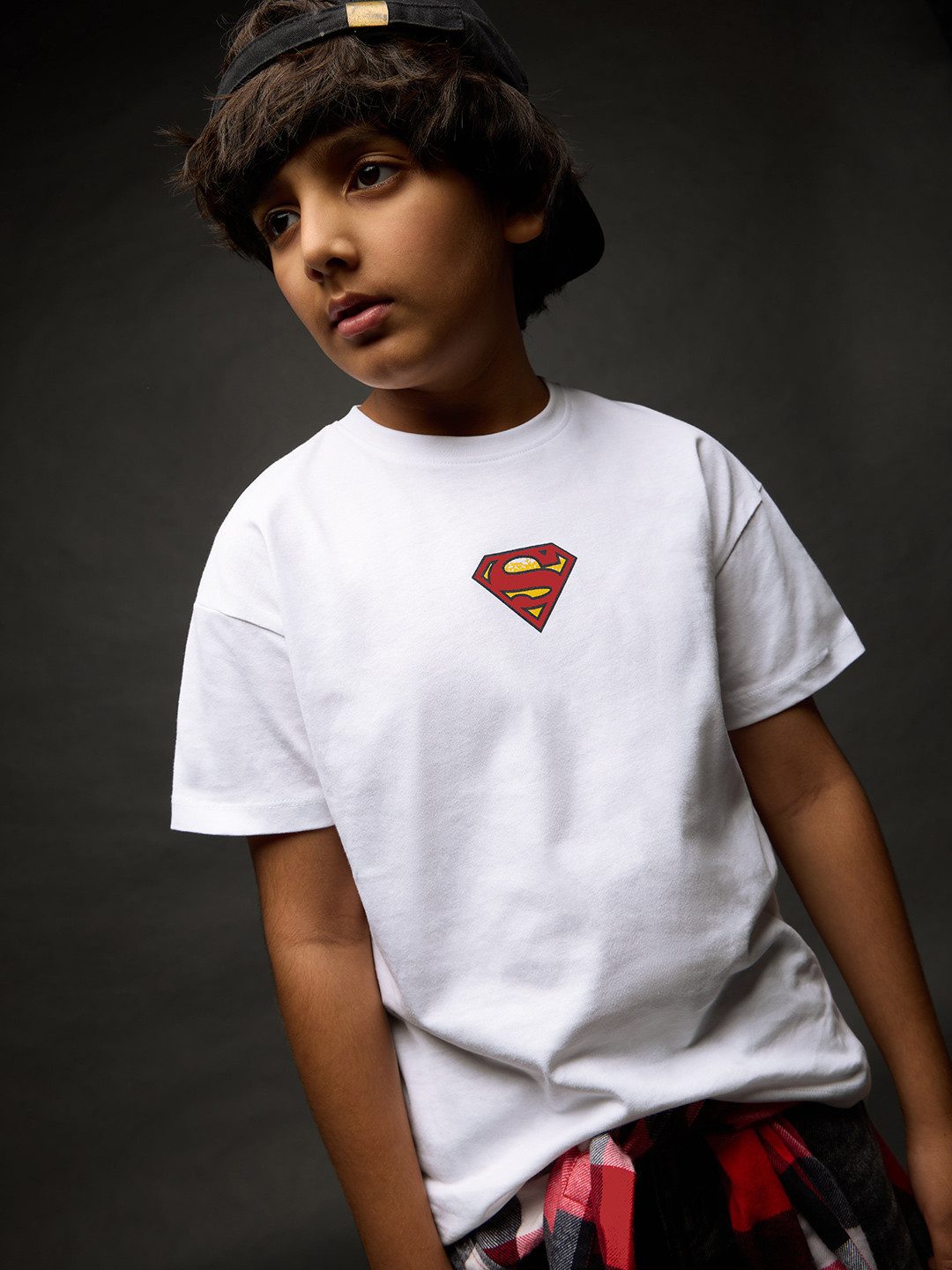 Buy The Souled Store Boys Superman The Hero With A Job Print Oversized ...