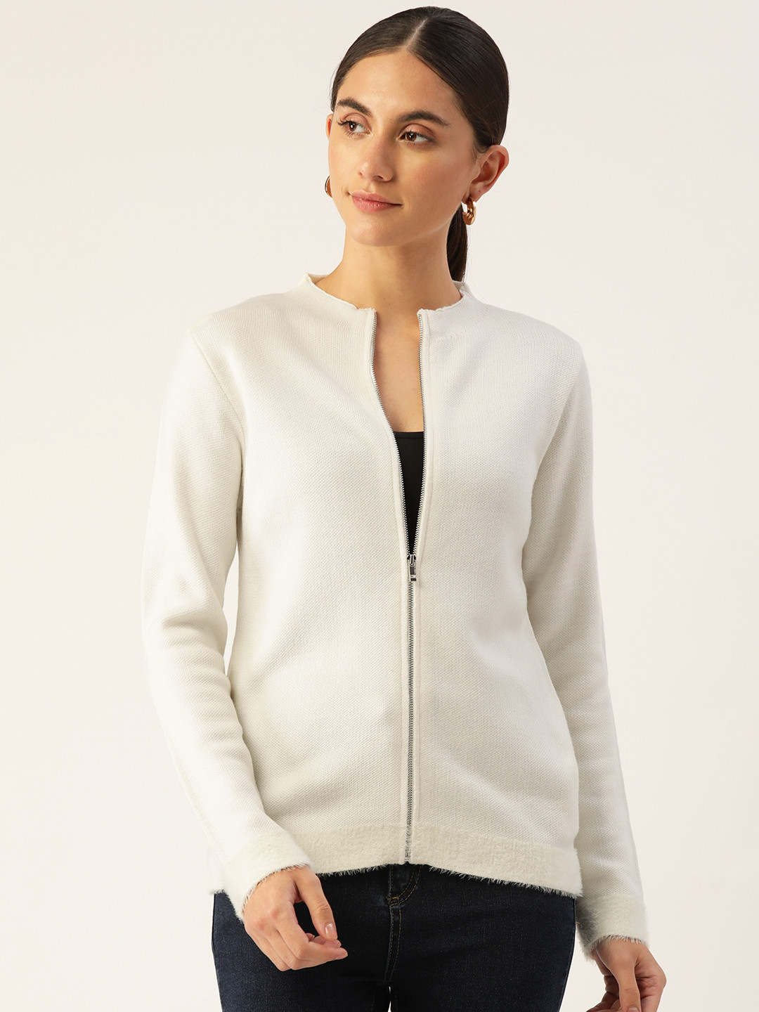 Buy Madame Women Off White Solid Pullover - Sweaters for Women 19805472 ...