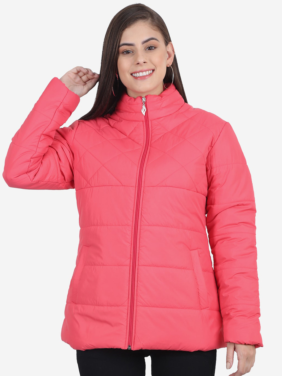 Buy Xohy Women Pink Lightweight Outdoor Padded Jacket - Jackets for ...