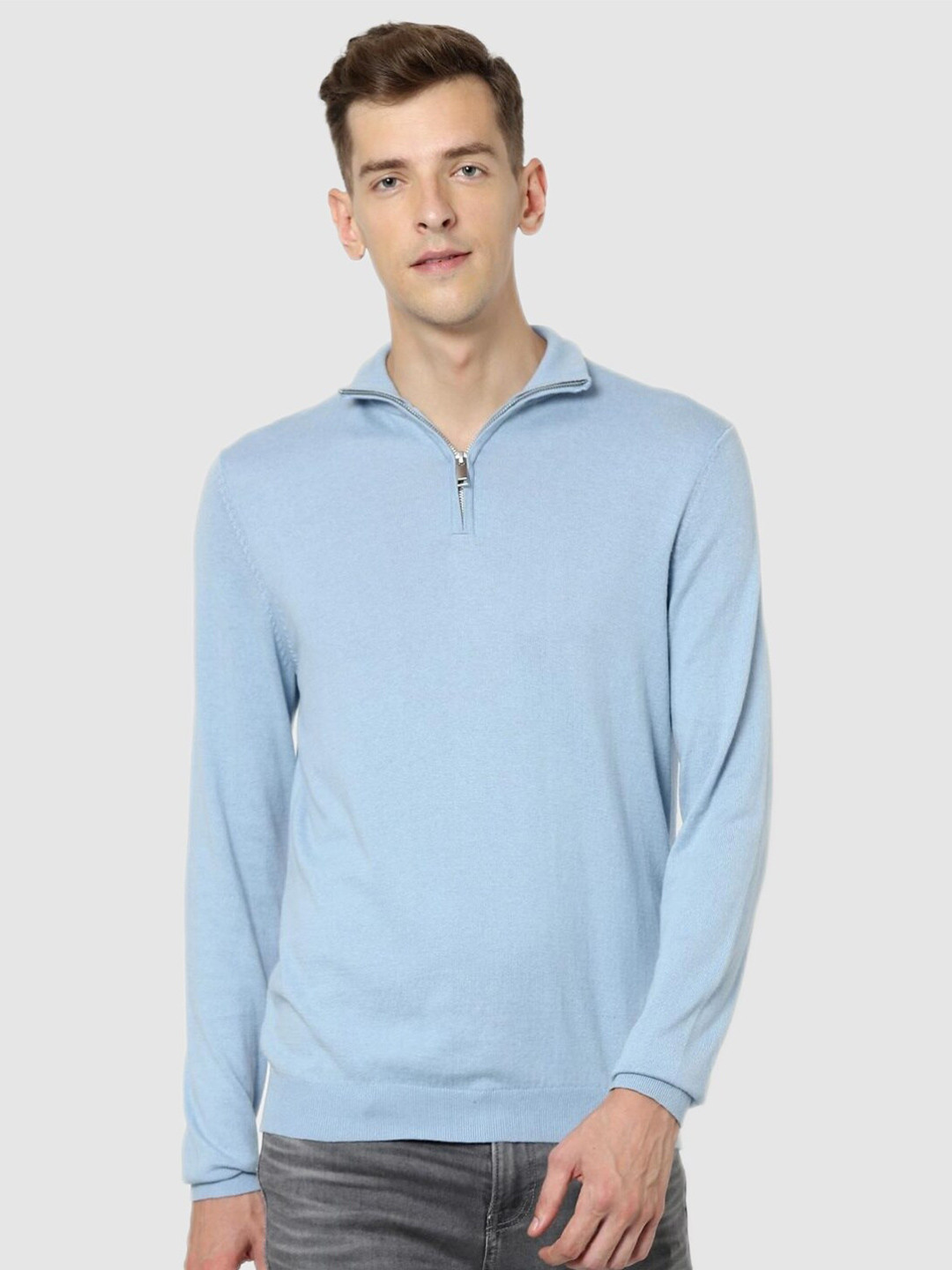 Buy Celio Men Blue Solid Pullover - Sweaters for Men 19808136 | Myntra